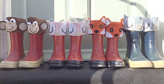 Ravelry: Animal welly boot topper pattern by Ruby & Custard