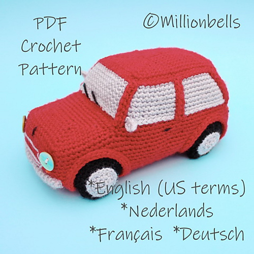 Ravelry: Amigurumi Classic Mini Car pattern by Millionbells