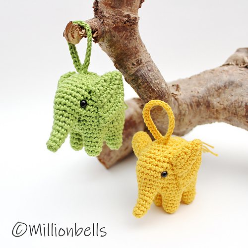 Ravelry: Keychain Elephant Ornament Charm pattern by Millionbells