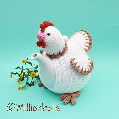Ravelry: Chicken Tea Cosy Animal Teapot Cozy Easter Spring pattern by ...