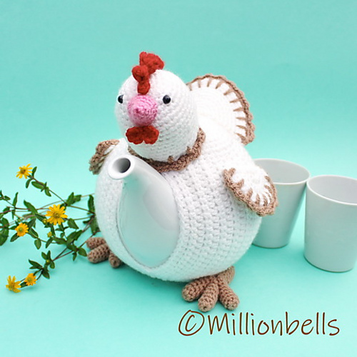 Ravelry: Chicken Tea Cosy Animal Teapot Cozy Easter Spring pattern by ...