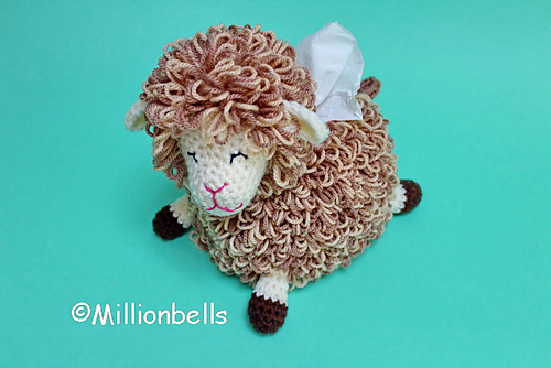 Ravelry: Sheep Tissue Holder Animal pattern by Millionbells