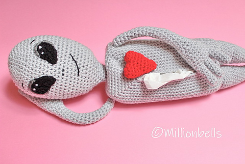 Ravelry: Alien Autopsy Tissue Holder Toy pattern by Millionbells