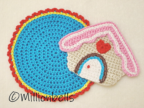 Ravelry: Gingerbread House Applique Christmas pattern by Millionbells