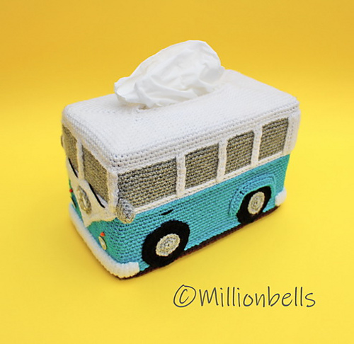 Ravelry: Bus Tissue Box Cover Camper Hippie Retro Van pattern by ...