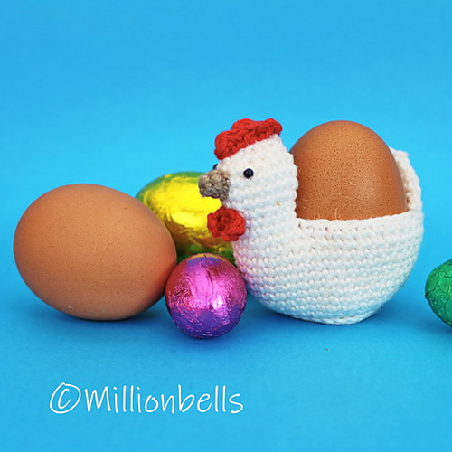 Ravelry: Chicken Egg Cosy Holder Easter Spring pattern by Millionbells