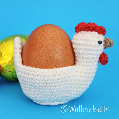 Ravelry: Chicken Egg Cosy Holder Easter Spring pattern by Millionbells
