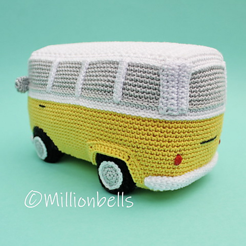 Ravelry: Amigurumi Bus Camper Hippie Van Classic Retro Car pattern by ...
