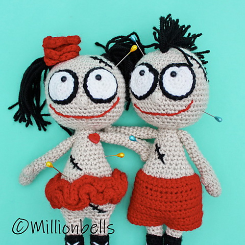 Ravelry: Adorable Voodoo Dolls Halloween Toy pattern by Millionbells