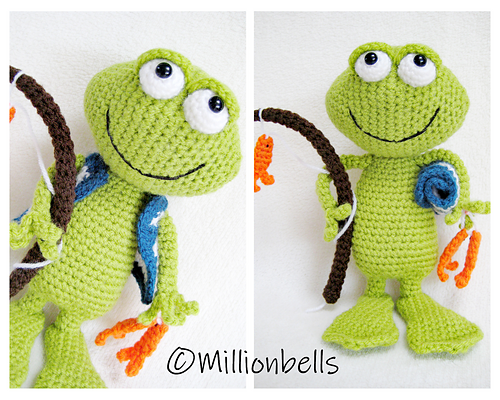 Ravelry: Frog Jimmy Amigurumi Toy Animal pattern by Millionbells