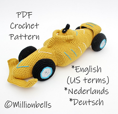 Ravelry: Formula 1 Race Car Amigurumi pattern by Millionbells