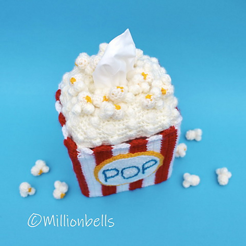 Ravelry: Popcorn Tissue Box Cover pattern by Millionbells
