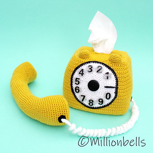 Ravelry: Retro Phone Tissue Box Cover pattern by Millionbells