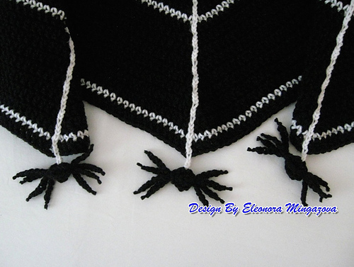 Ravelry: Halloween Spider Web Crochet blanket, throw pattern by MingazovArt