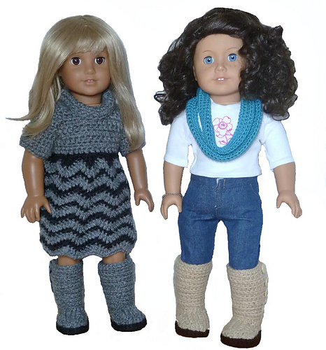Ravelry: Mini Sweater Boots - 18" American Girl Doll Shoes pattern by ...