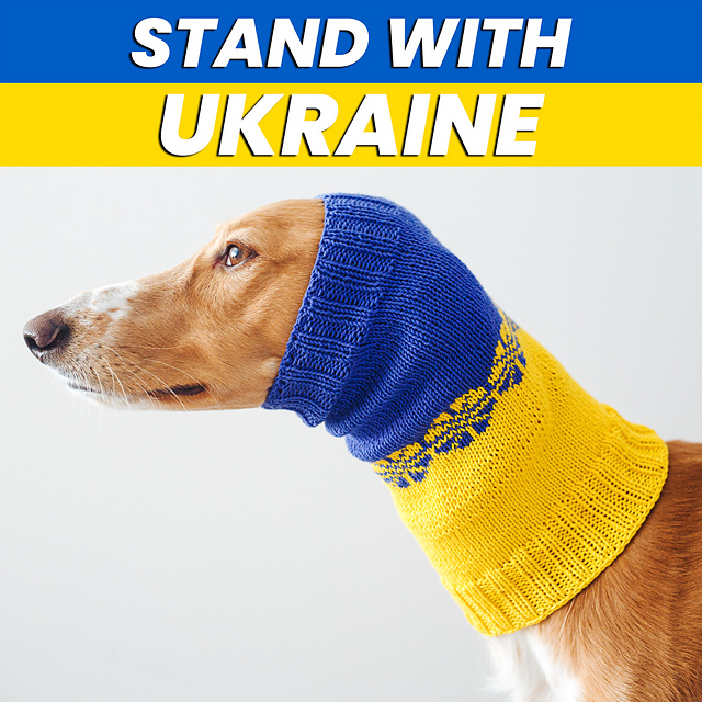 Ravelry: Ukraine support Sunflower dog snood pattern by Spīgana Spektore