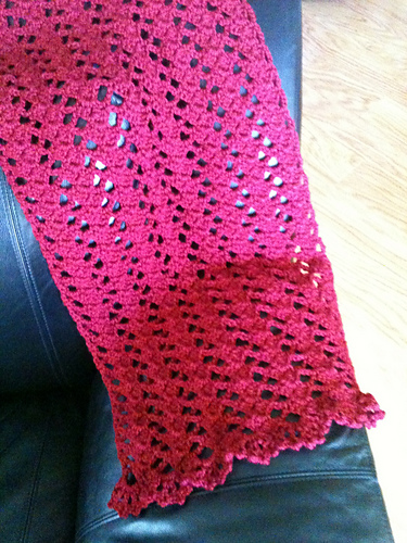 Ravelry: Pink Ribbon Shawl pattern by Kj Hay