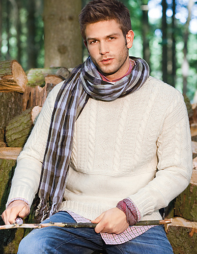 Ravelry: #52 Pulli in natur mit Ganseymustern pattern by Verena Design Team