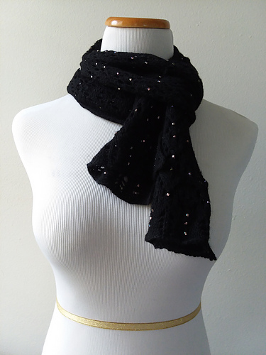 Ravelry: Little Black Scarf pattern by Jennifer Stegmann