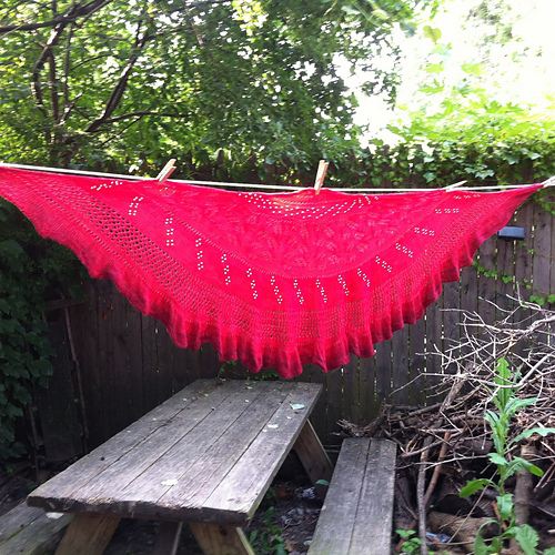 Ravelry: Bee Leaf Half Pi Shawl pattern by Kimberly Pacini