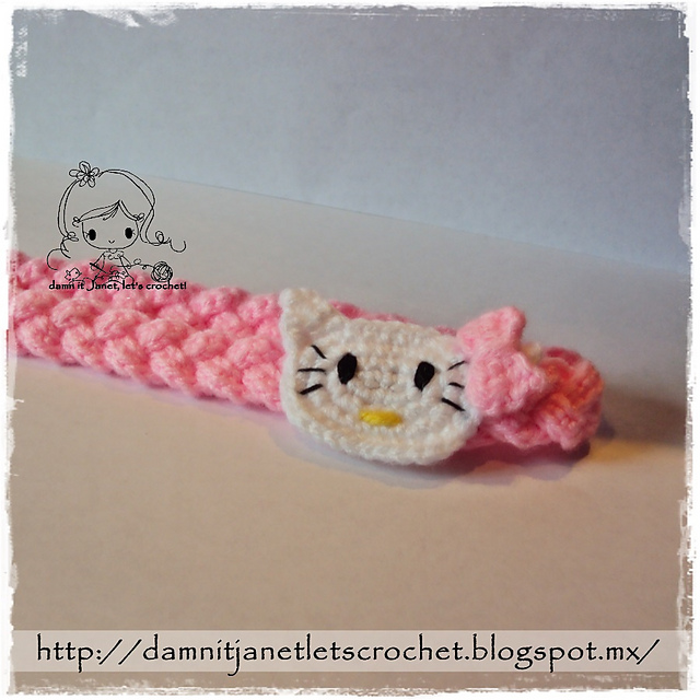 Ravelry: Hello Kitty Braided Headband pattern by Janet Carrillo