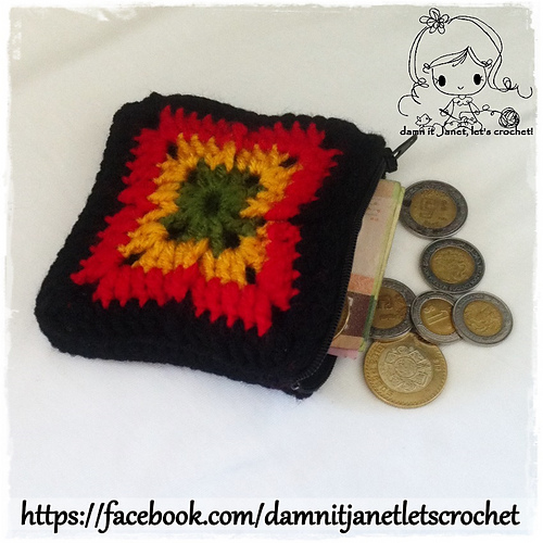 Ravelry: The Reggae Rasta Coin Purse pattern by Janet Carrillo