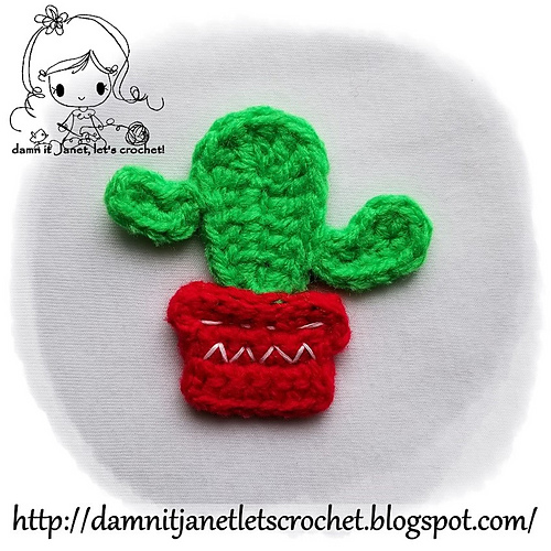Ravelry: Cactus Applique pattern by Janet Carrillo