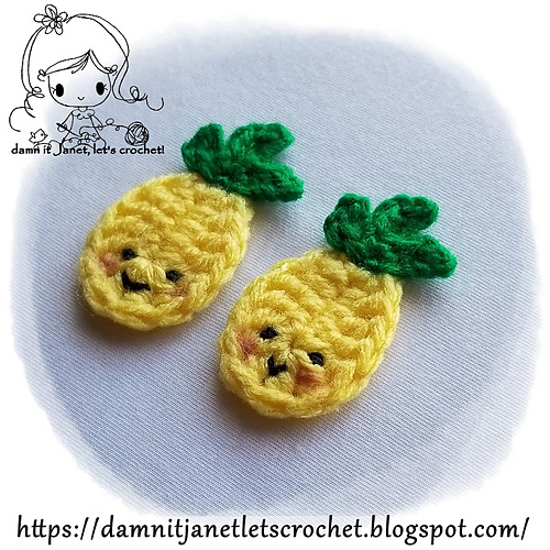 Ravelry: Pineapple Applique pattern by Janet Carrillo