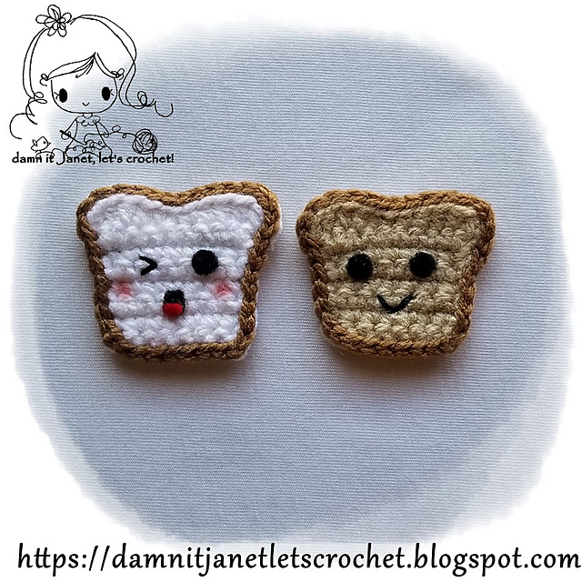 Ravelry: Toasted Bread Slice Applique pattern by Janet Carrillo
