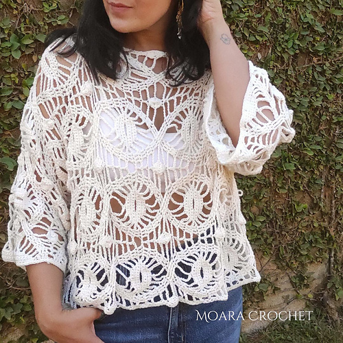 Ravelry: Evil Eye Top pattern by Roseanna Murray
