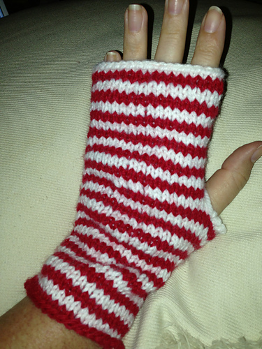 Ravelry: Candy Cane Fingerless Mittens pattern by Molly Matters