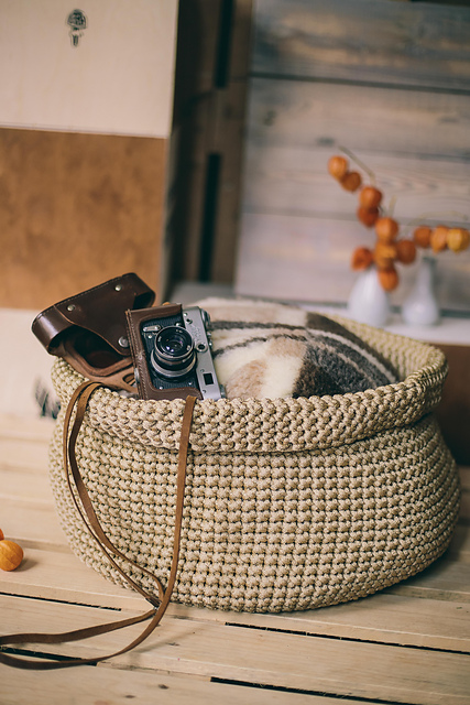 Ravelry: Big Round Fancy Basket pattern by Simona Kastanauskiene