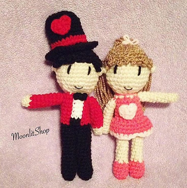 Ravelry: Valentines Boy & Girl pattern by MoonlitShop Patterns