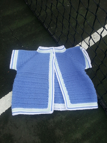 Ravelry: Tennis Anyone? Baby Cardigan pattern by Lissa Dolter