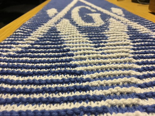 Ravelry: Masonic Illusion Scarf pattern by James Fearnley