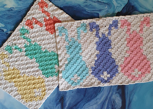 Ravelry: Cottontails Easter Placemat pattern by Susan Mukumi