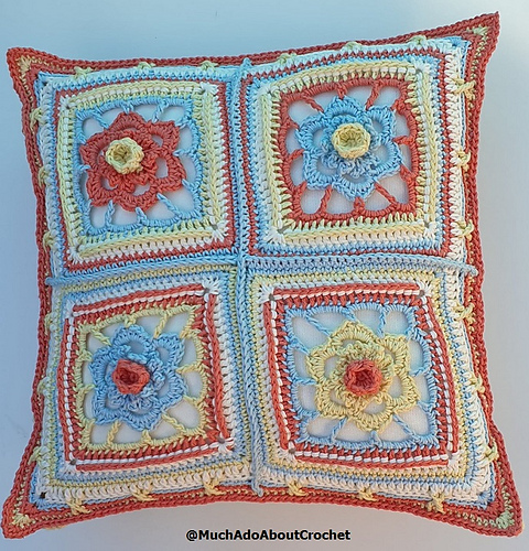 Ravelry: Daffodil Granny Square Cushion pattern by Susan Mukumi