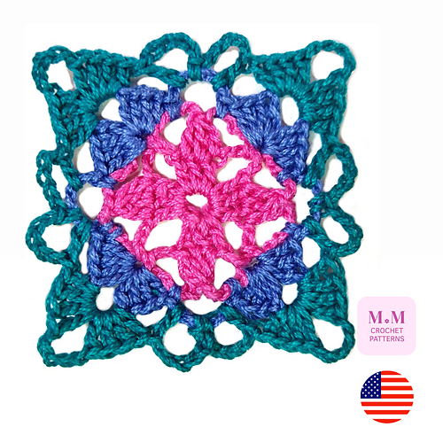 Ravelry: Granny square pattern • 3 colours pattern by Lola Antifora