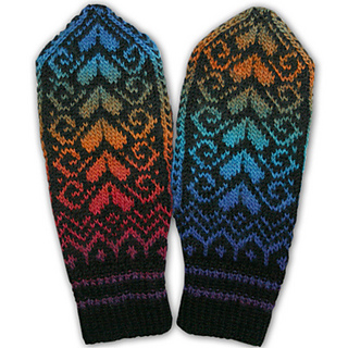 Ravelry: MuffinM's Flying Hearts mittens