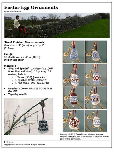 Ravelry: Easter Egg Ornament pattern by Munro Sisters3