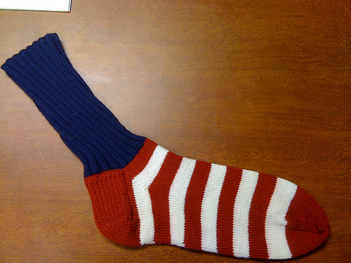 Ravelry: Flag Sock pattern by Kelli Frueh