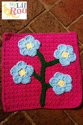 Ravelry: Forget Me Not Applique pattern by Teri Heathcote