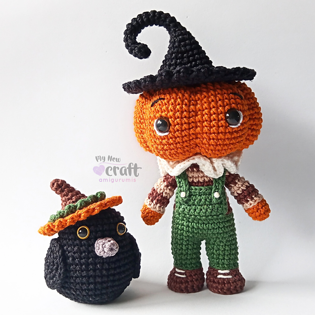 Ravelry: Igor Pumpkin Head and Crow pattern by Isabela Tavares