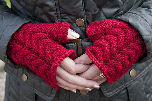 Ravelry: Cabled Arm Warmers pattern by Debbie Bliss