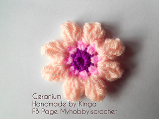 Ravelry: Myhobbyiscrochet's Geranium