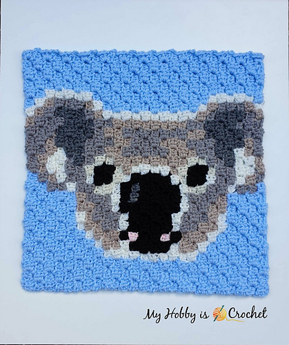 Ravelry: Koala C2C Square pattern by Kinga Erdem
