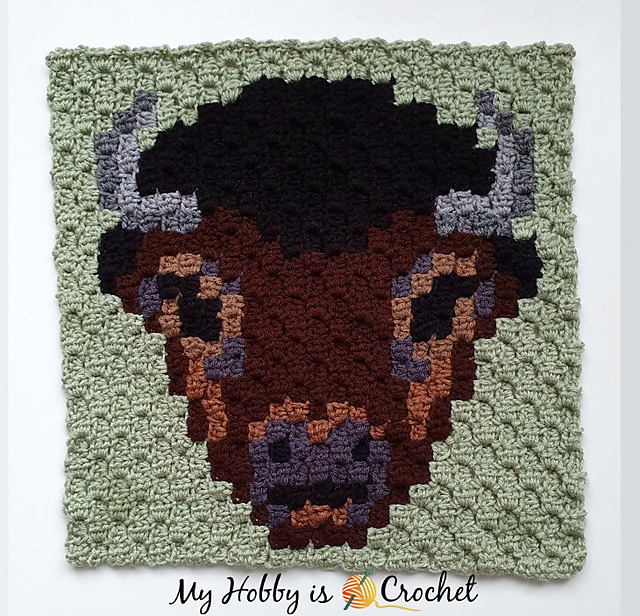 Ravelry: Buffalo (Bison) C2C Square pattern by Kinga Erdem