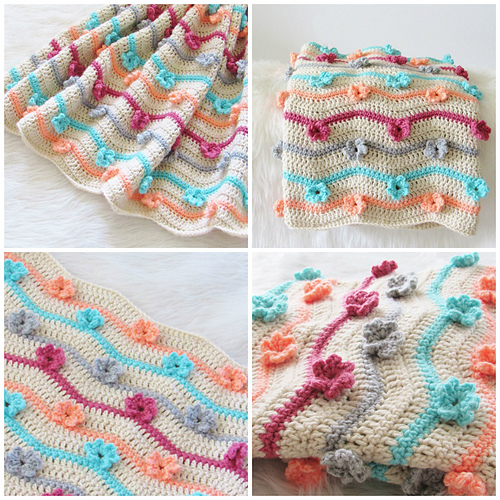 Ravelry: 3D Flower Afghan pattern by CrochetDreamz