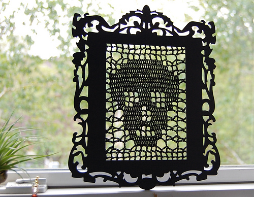 Ravelry: Filet Skull Doily pattern by Maria Merlino