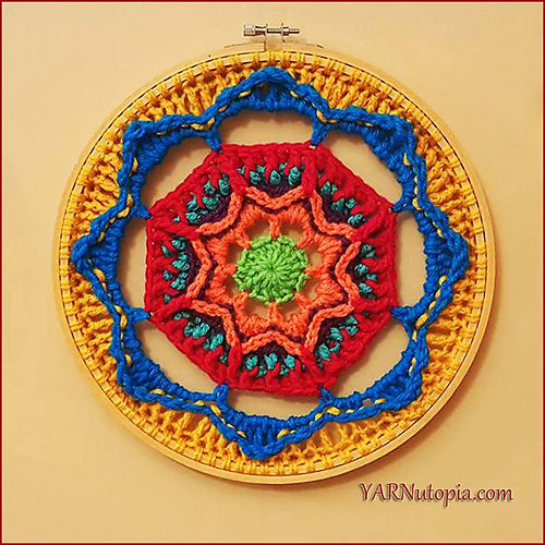Ravelry: Mandala in an Embroidery Hoop pattern by Nadia Fuad